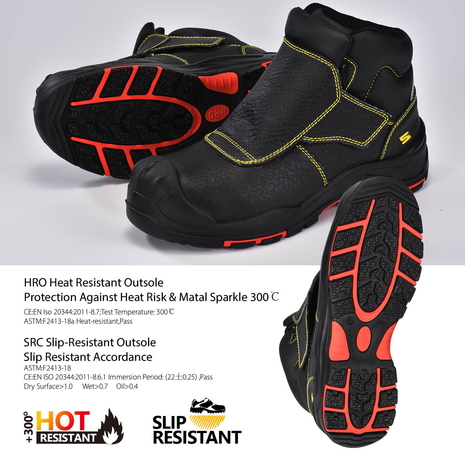 Safetoe Electric Welder Boots for Men Spark-Proof Composite Toe Mid-Top ...