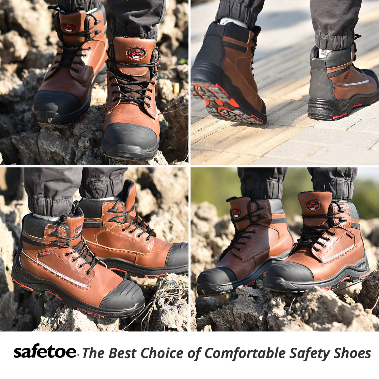 Safetoe Super Comfort Composite Toecap Work Safety Boots for Men 18KV ...