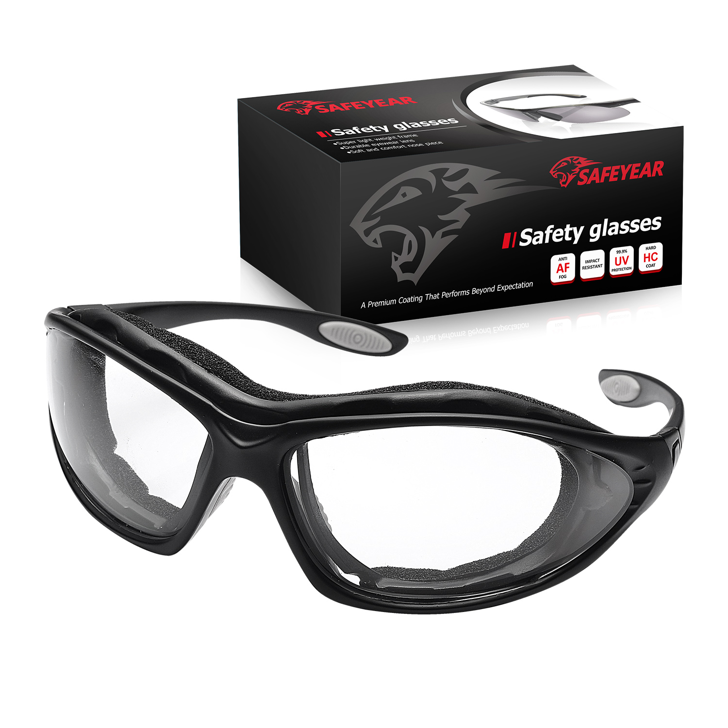 Safeyear Fogless Z87 Safety Glasses Goggles for Men & Women | Safetoe ...